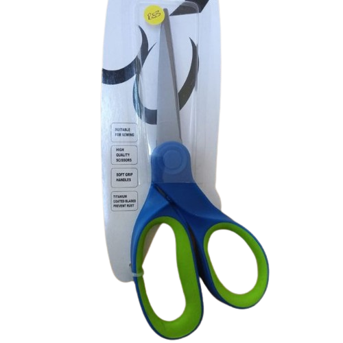 Soft Grip Blue & Green Handle Scissors - 8.25 inch - Shop Online
